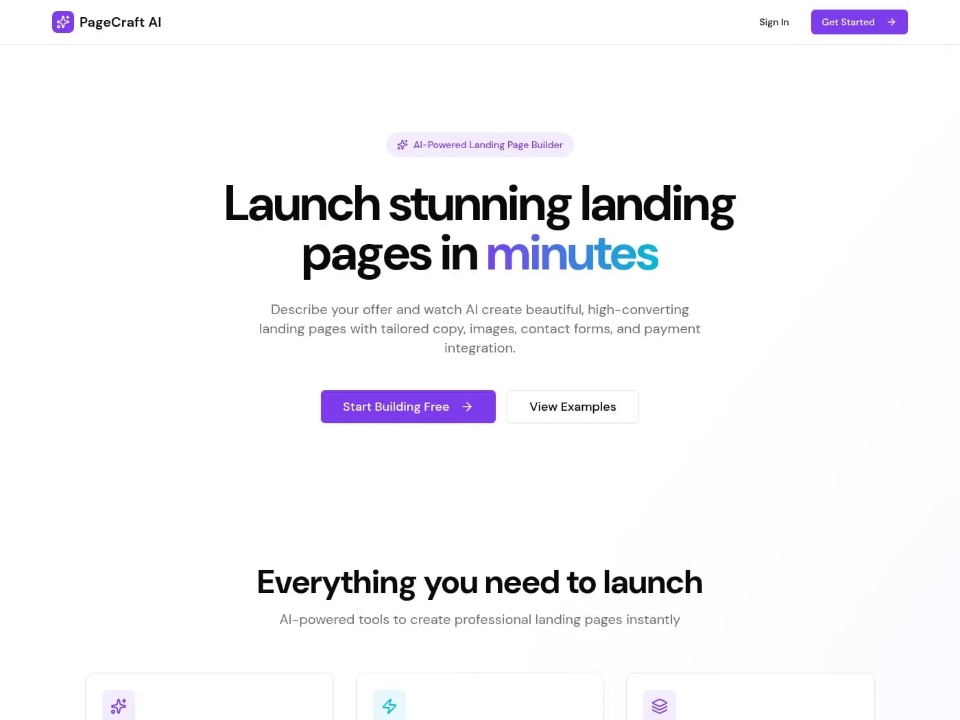 AI Landing Page Builder