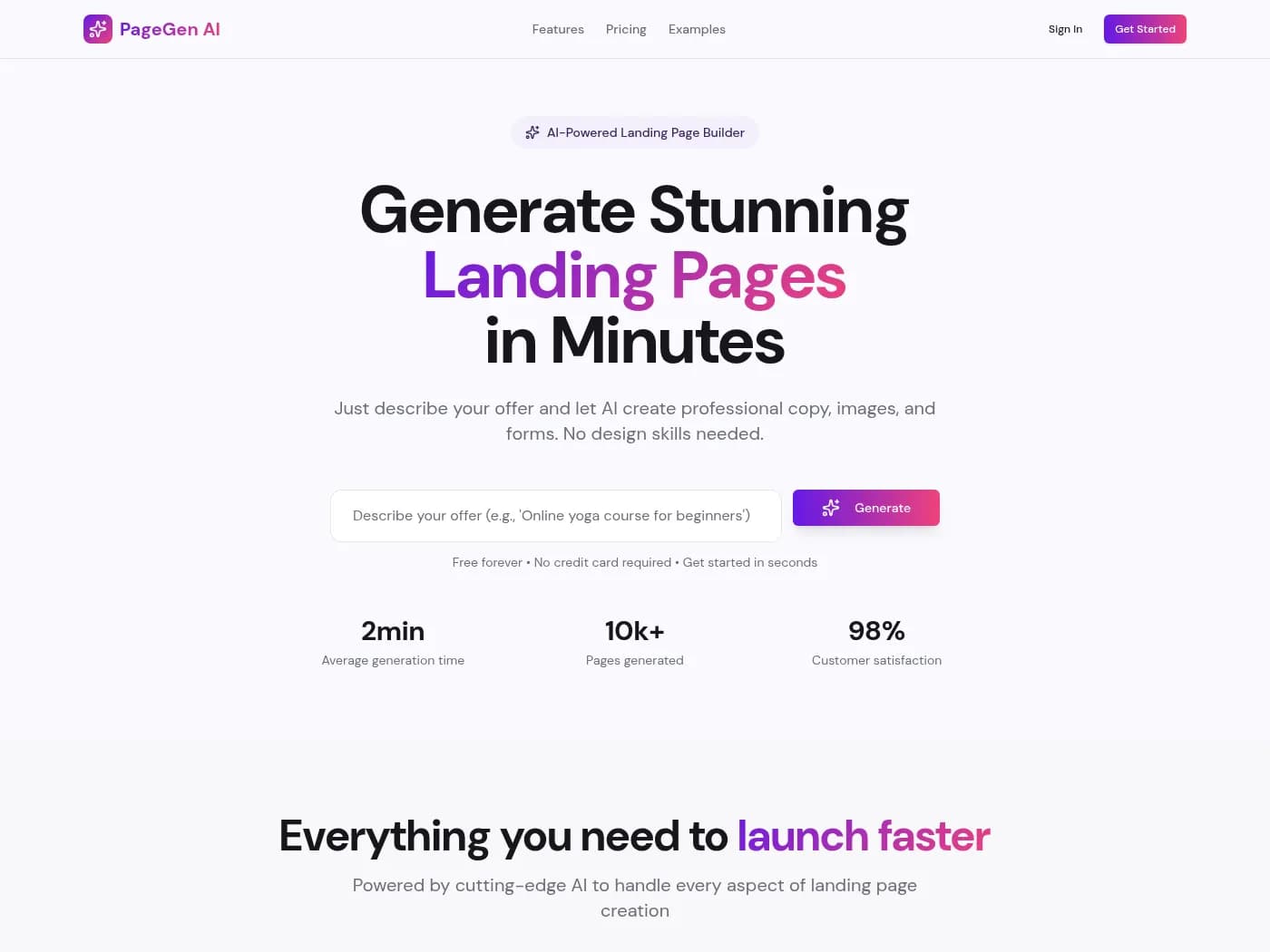 AI Landing Page Builder