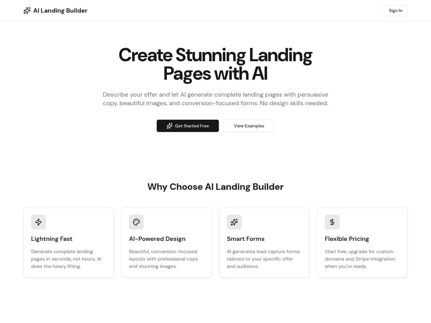AI Landing Page Maker