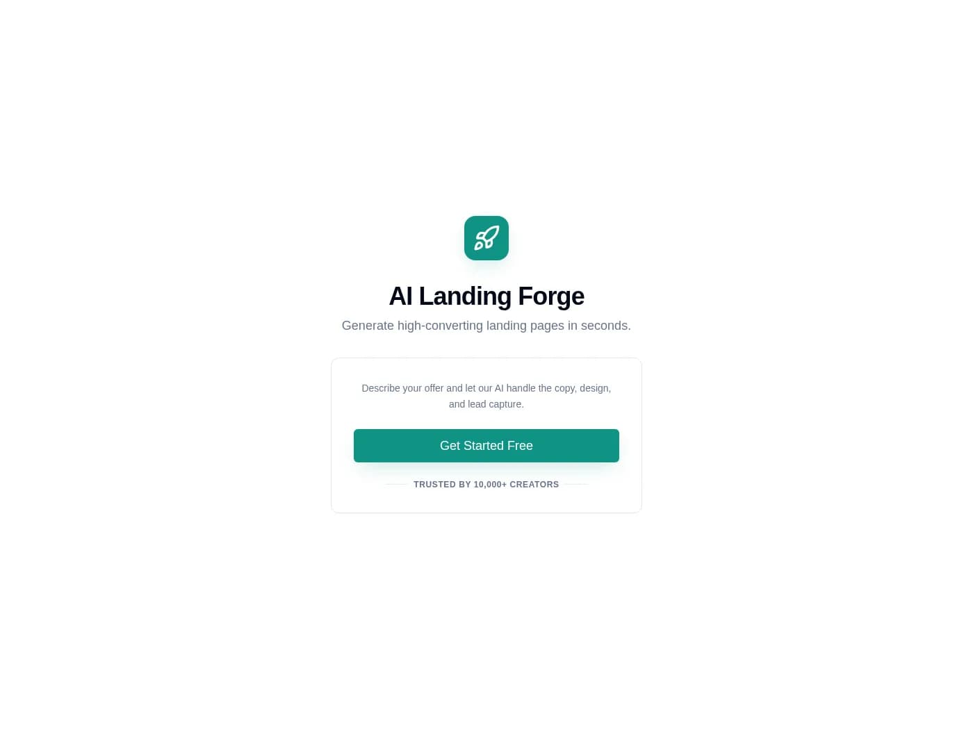AI Landing Forge