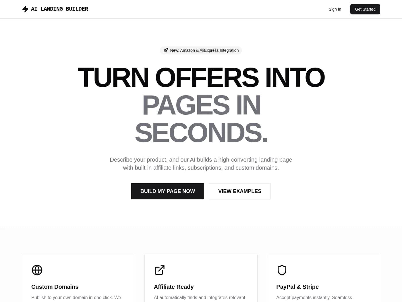 AI Landing Page Builder