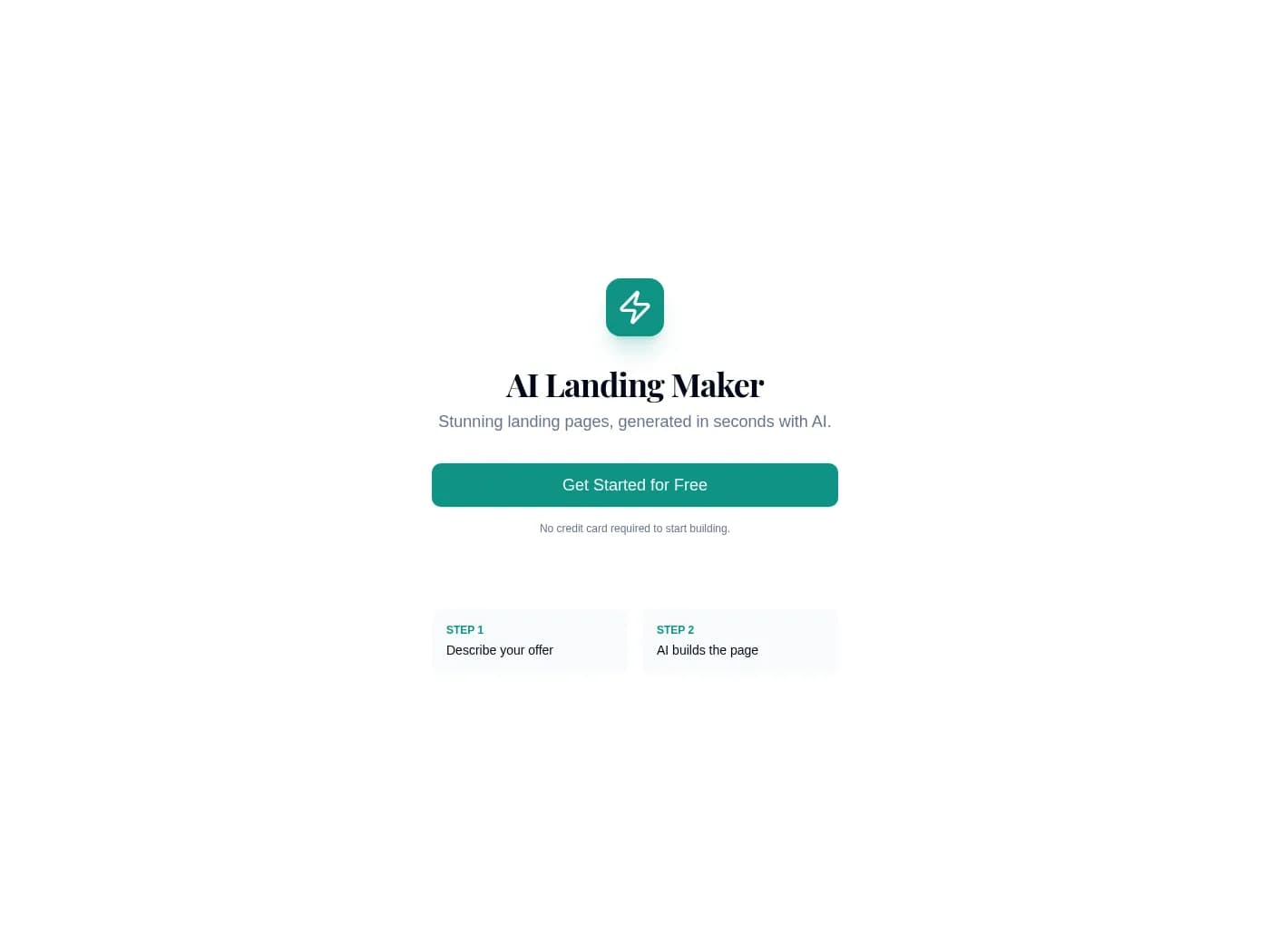 AI Landing Page Maker