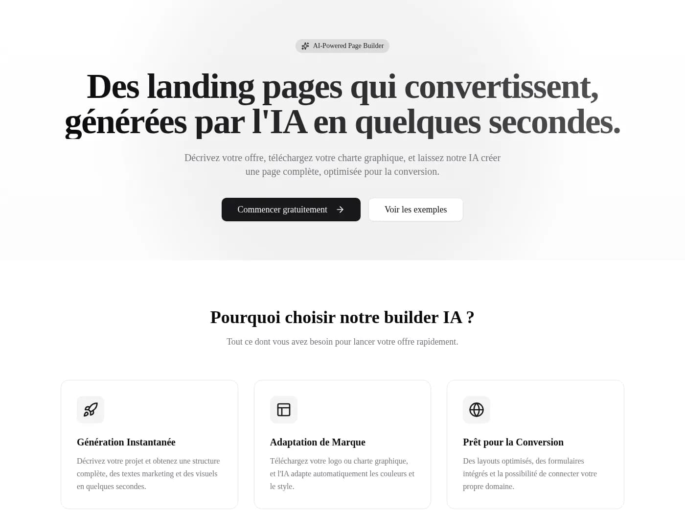 AI Landing Page Builder