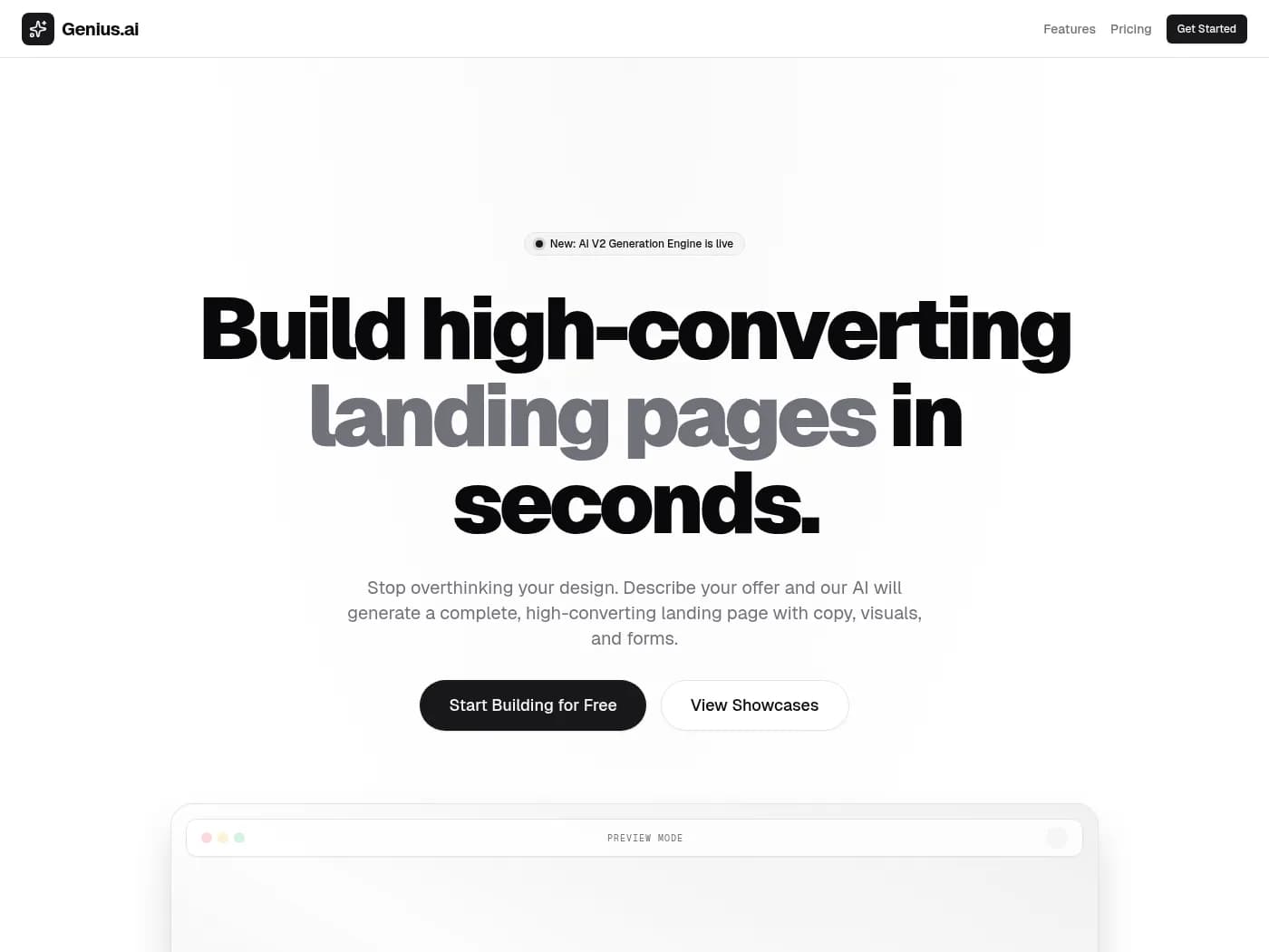 AI Landing Page Genius