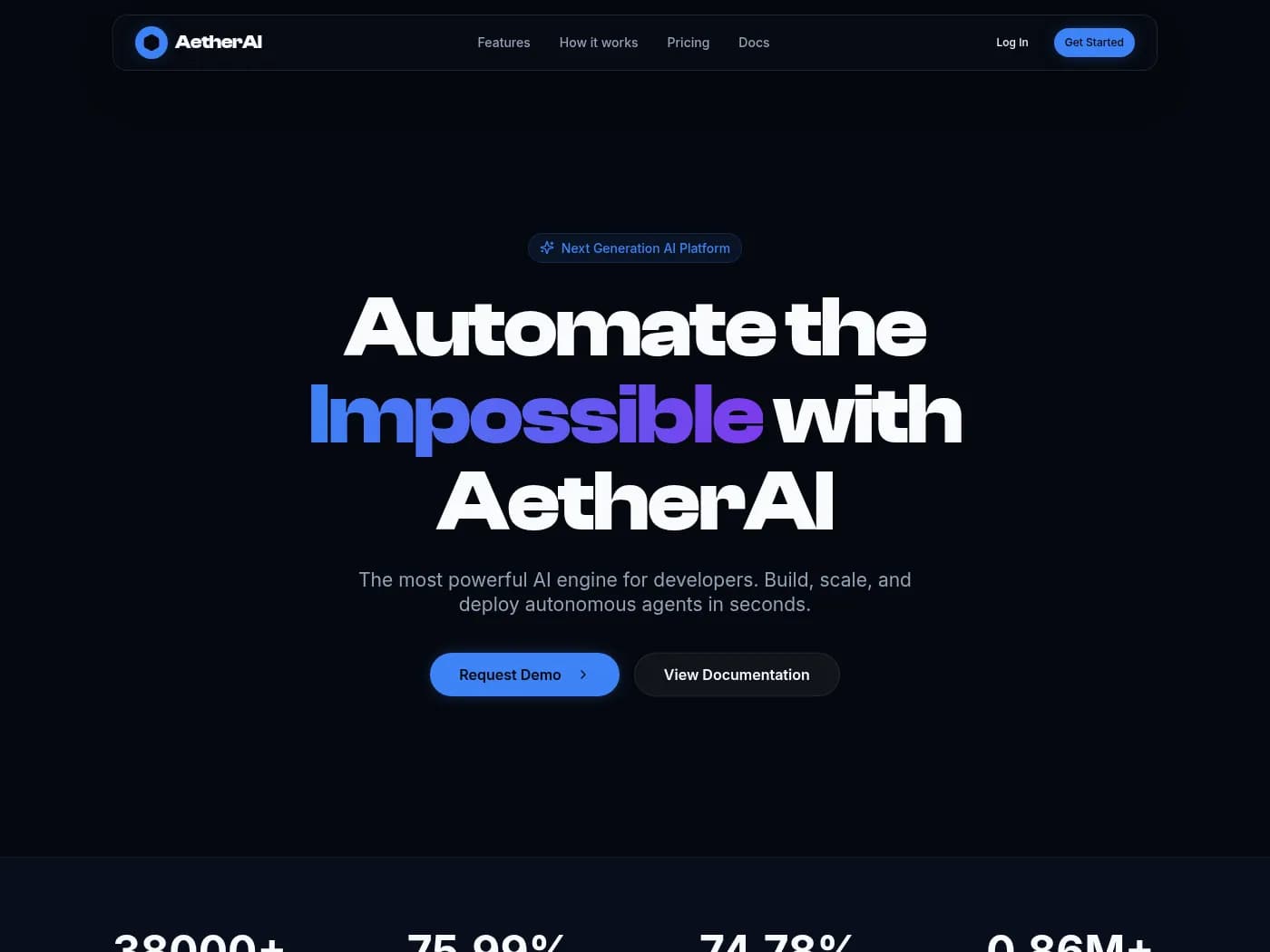 AetherAI Landing