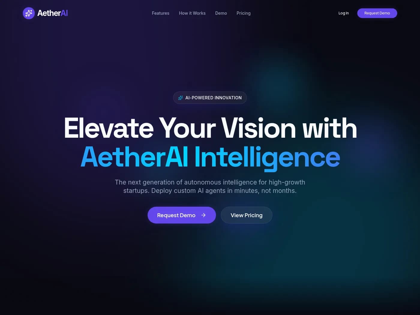 AetherAI Landing Page