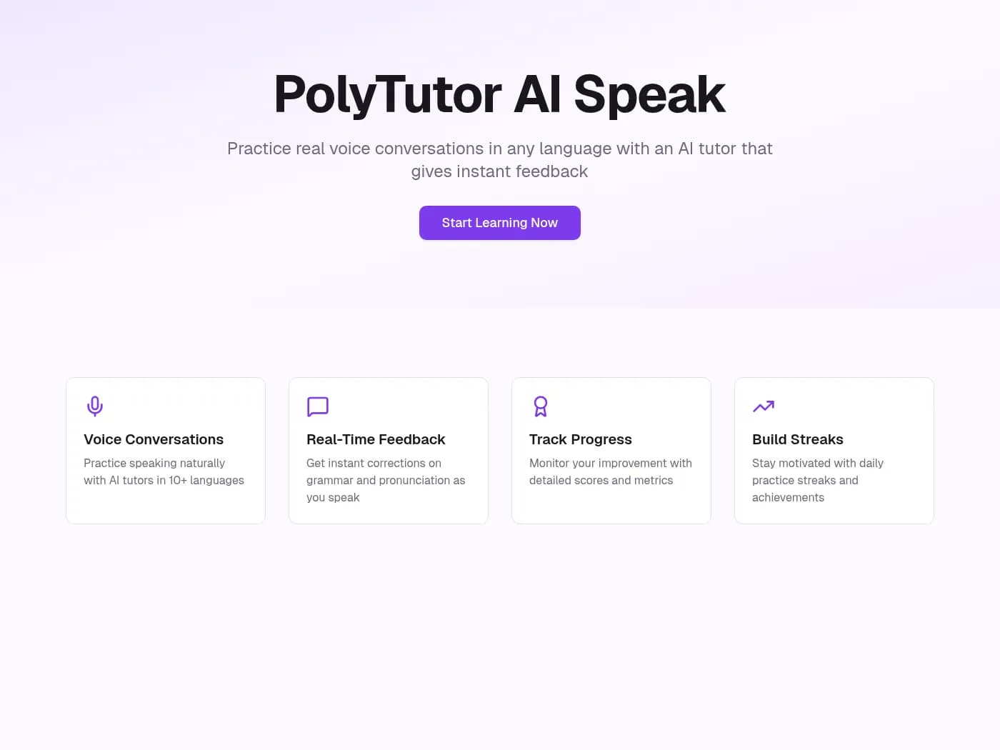 PolyTutor AI Speak