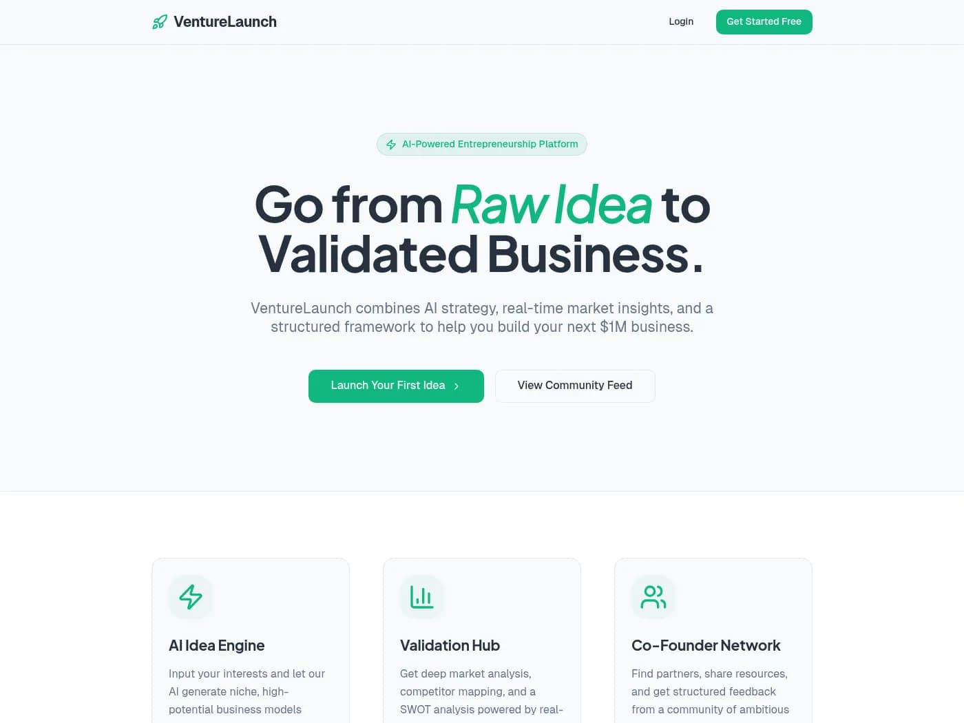 VentureLaunch AI Workspace