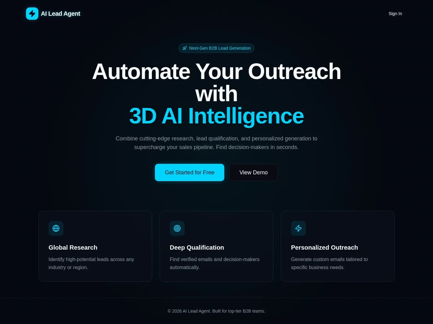 3D AI Lead Agent