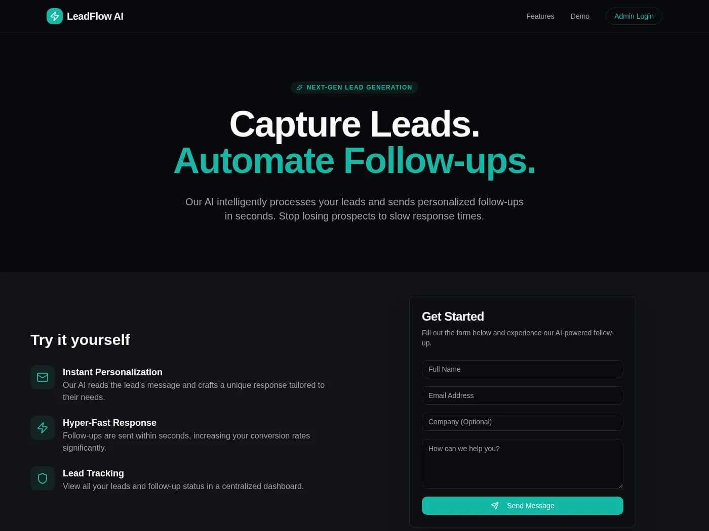 AI Lead Follow-Up Form
