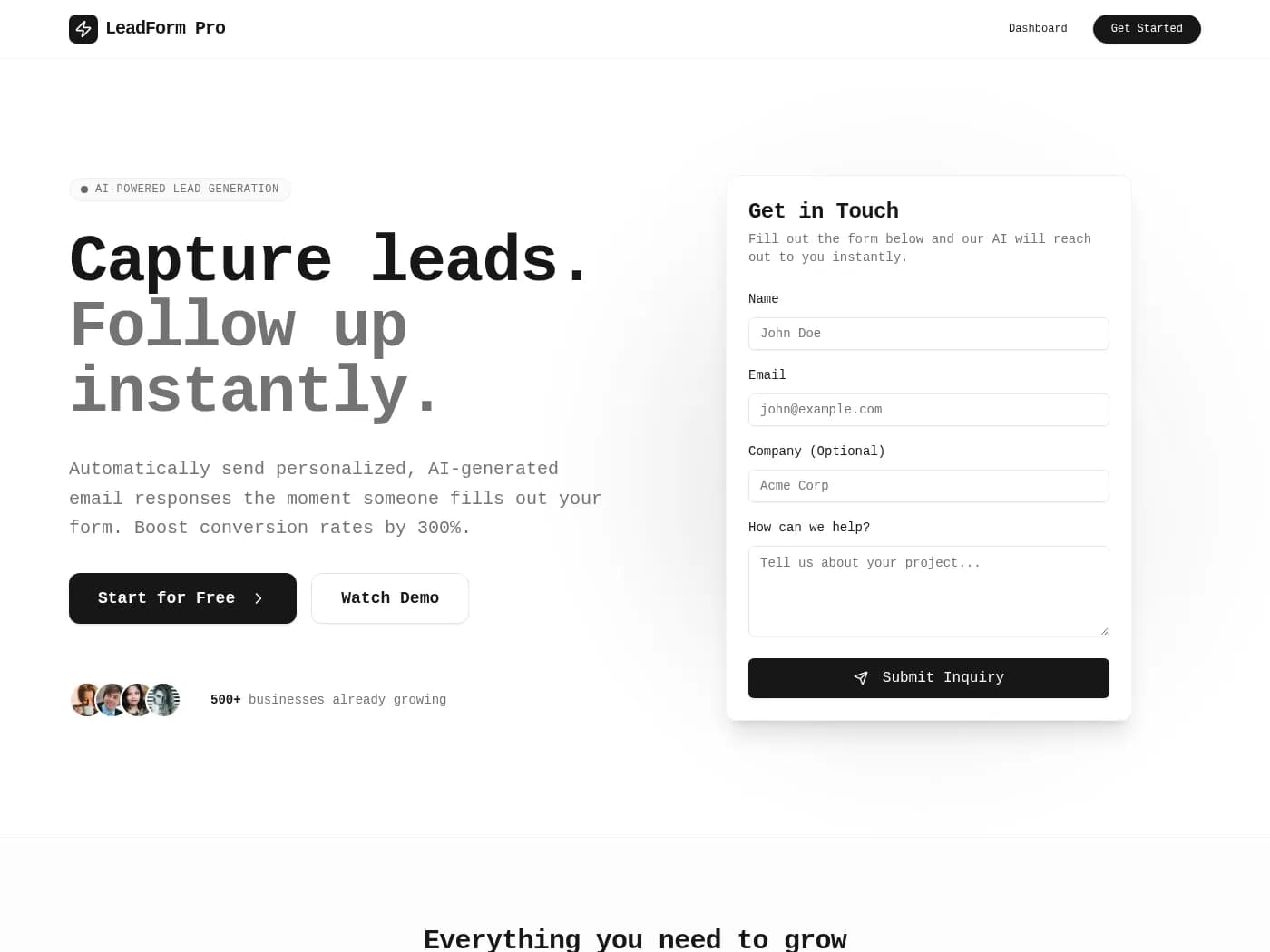 AI Lead Form Pro