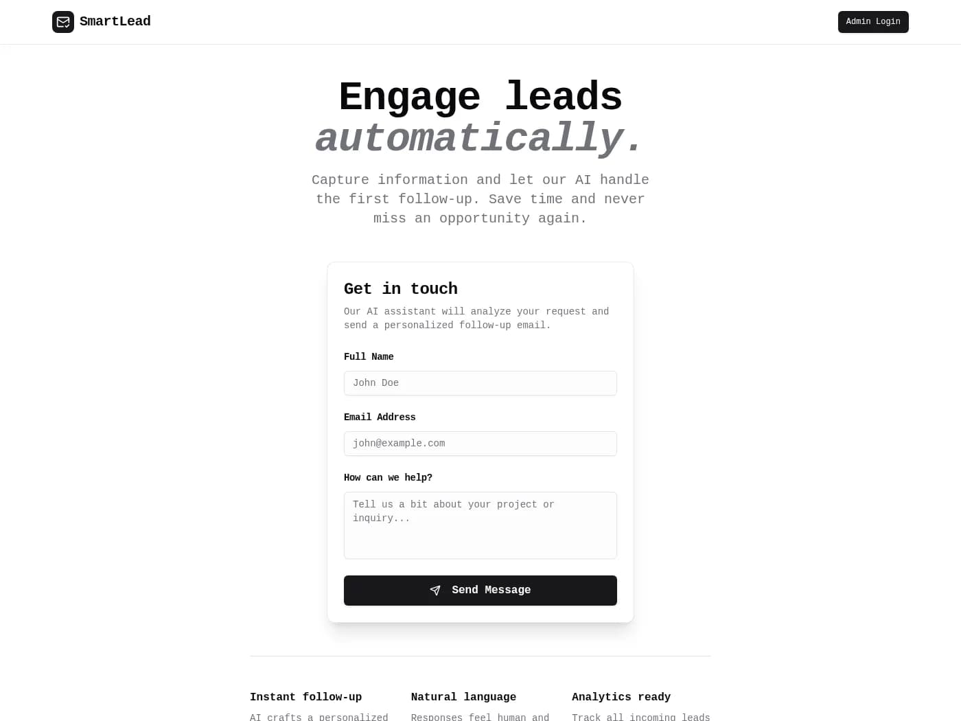Smart Lead Form