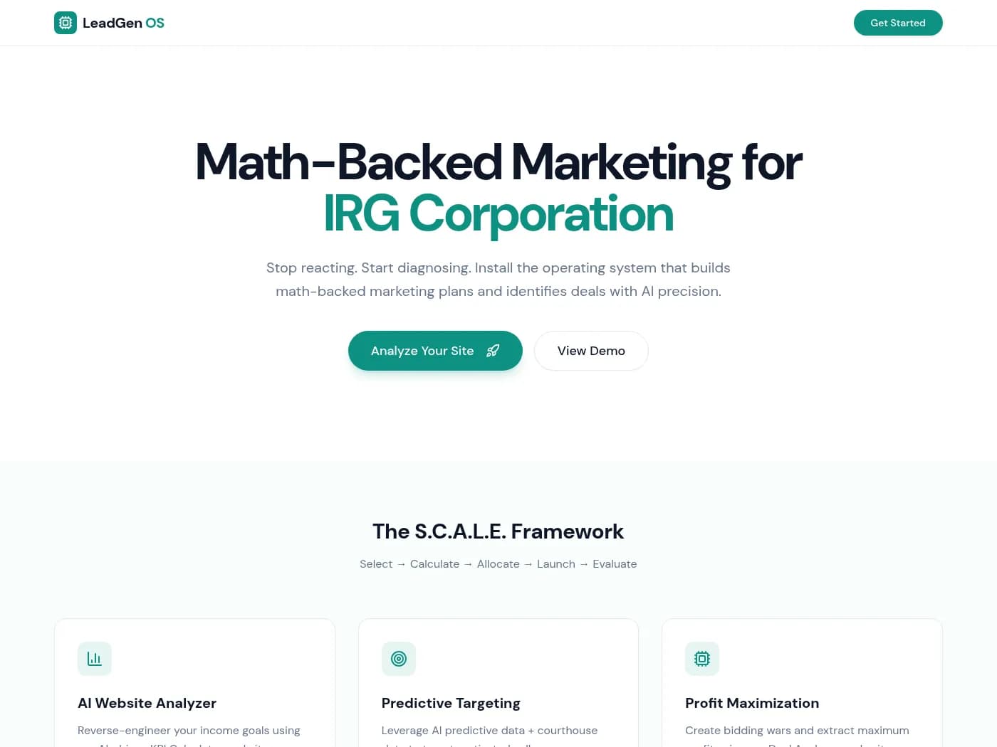 AI LeadGen OS for IRG