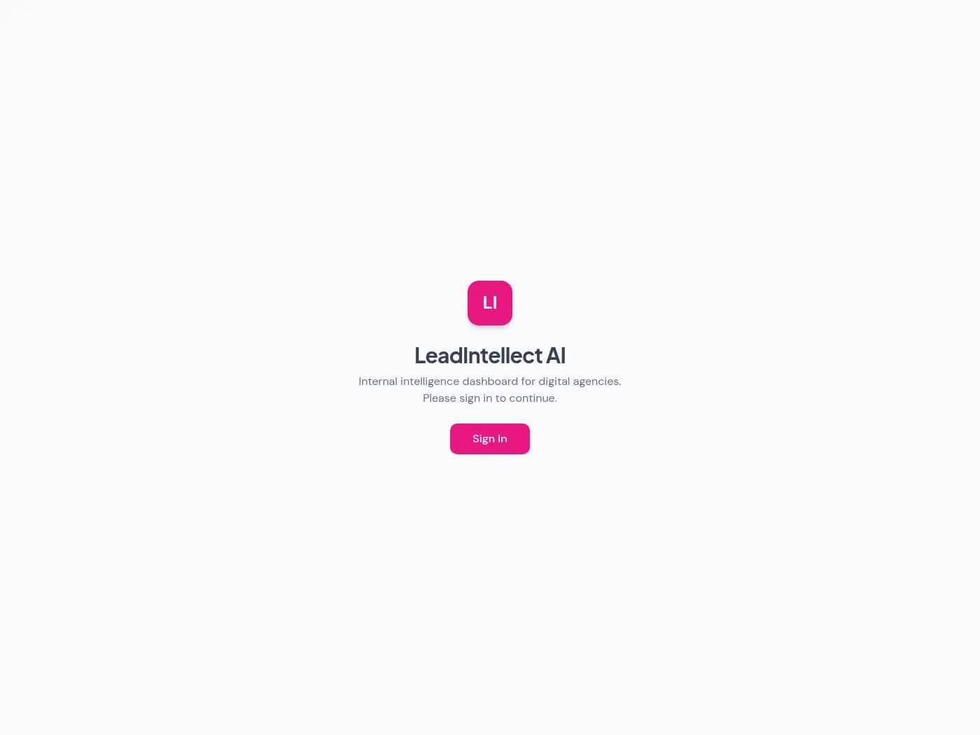 LeadIntellect AI Dashboard