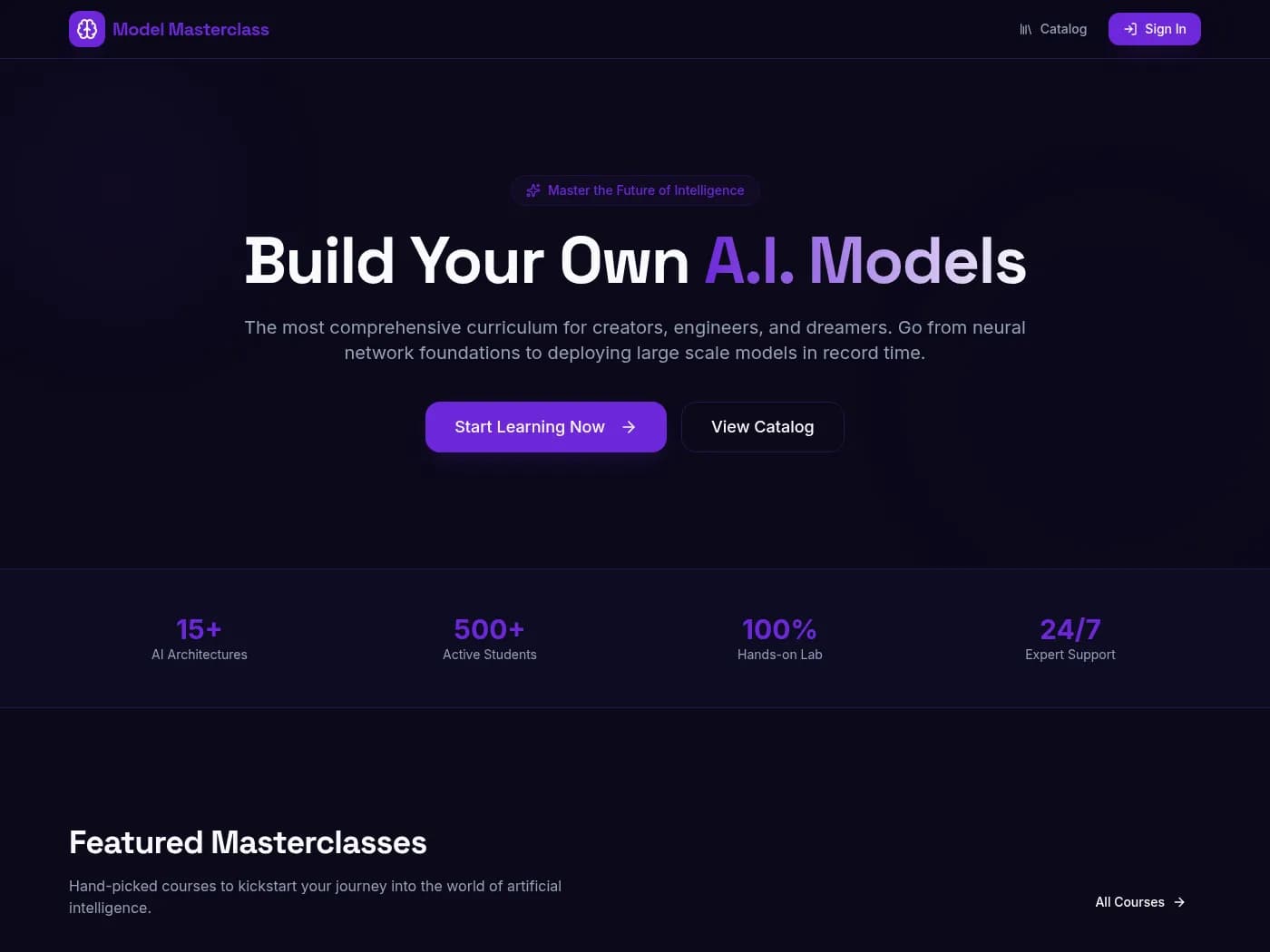 A.I. Model Masterclass