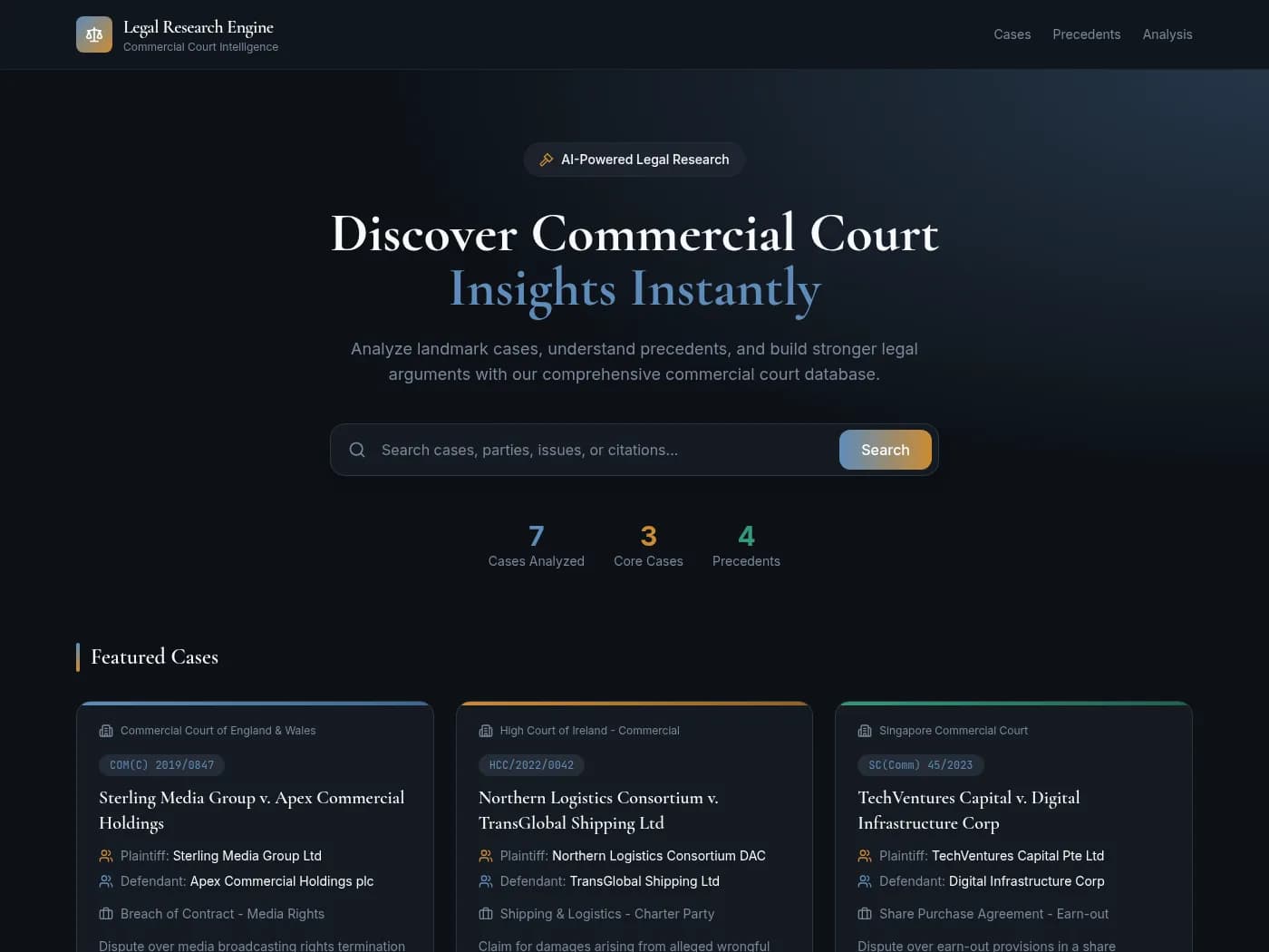 AI Legal Research Engine