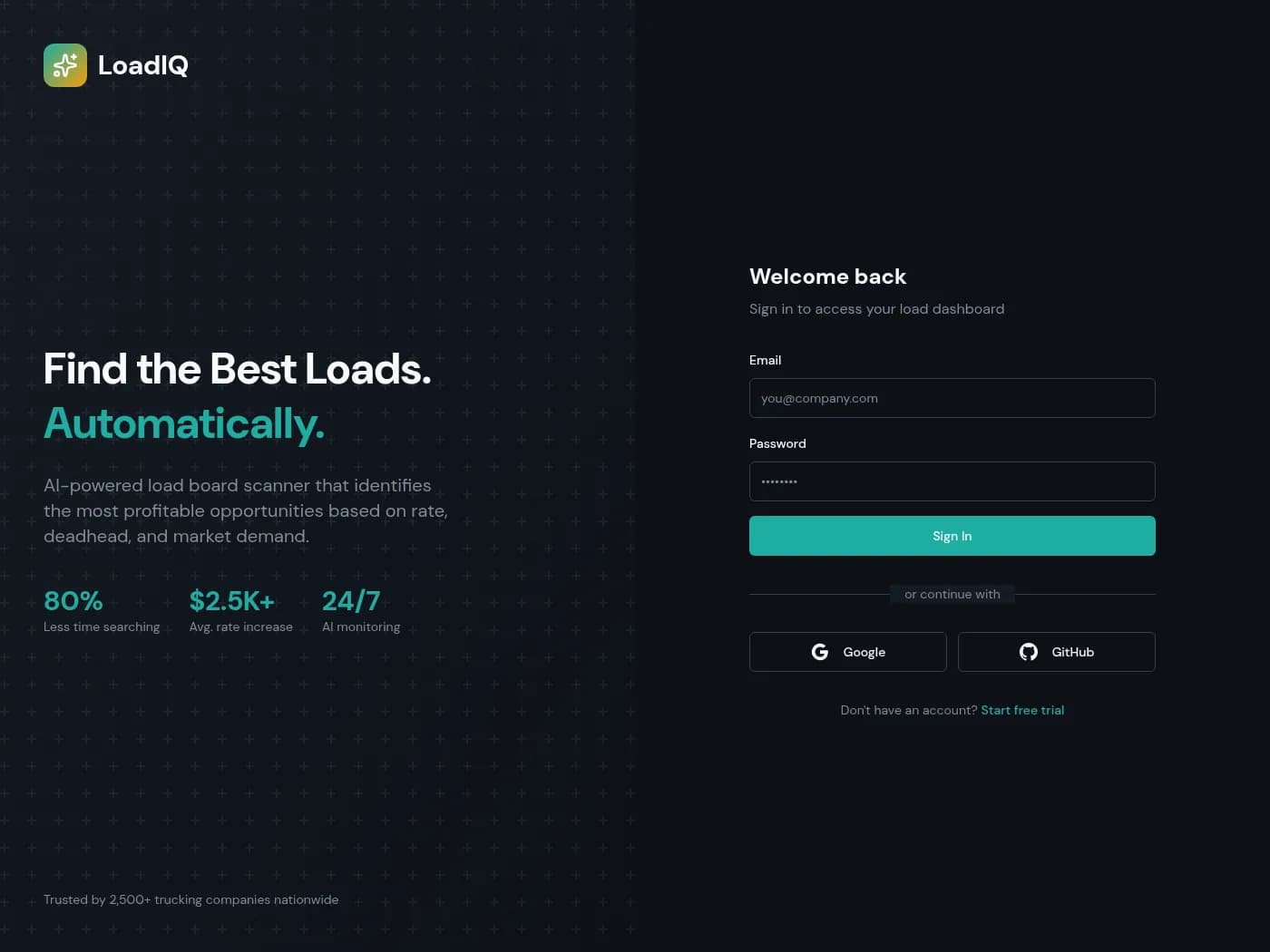 LoadIQ: AI Trucking Load Board
