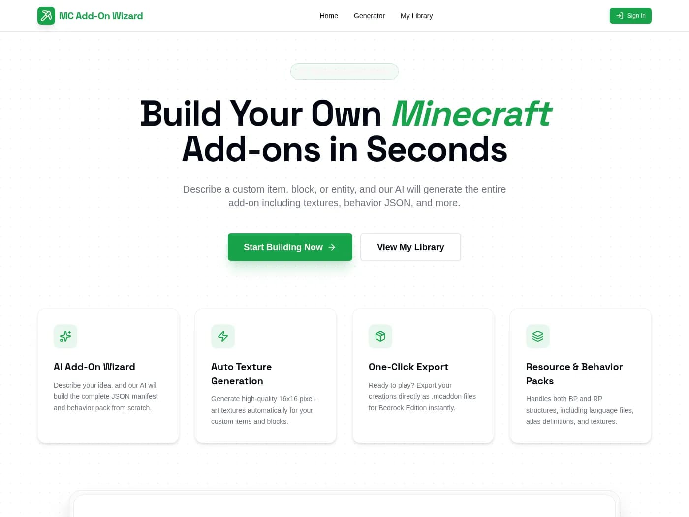 MineCraft Add-On Wizard