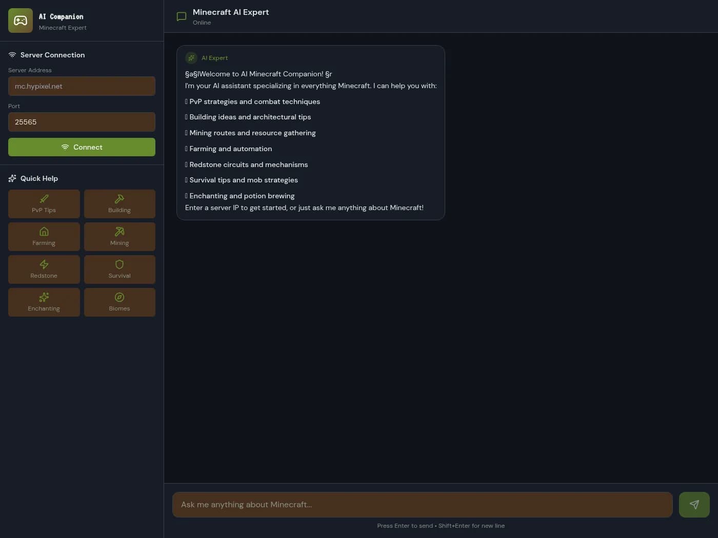 AI Minecraft Companion