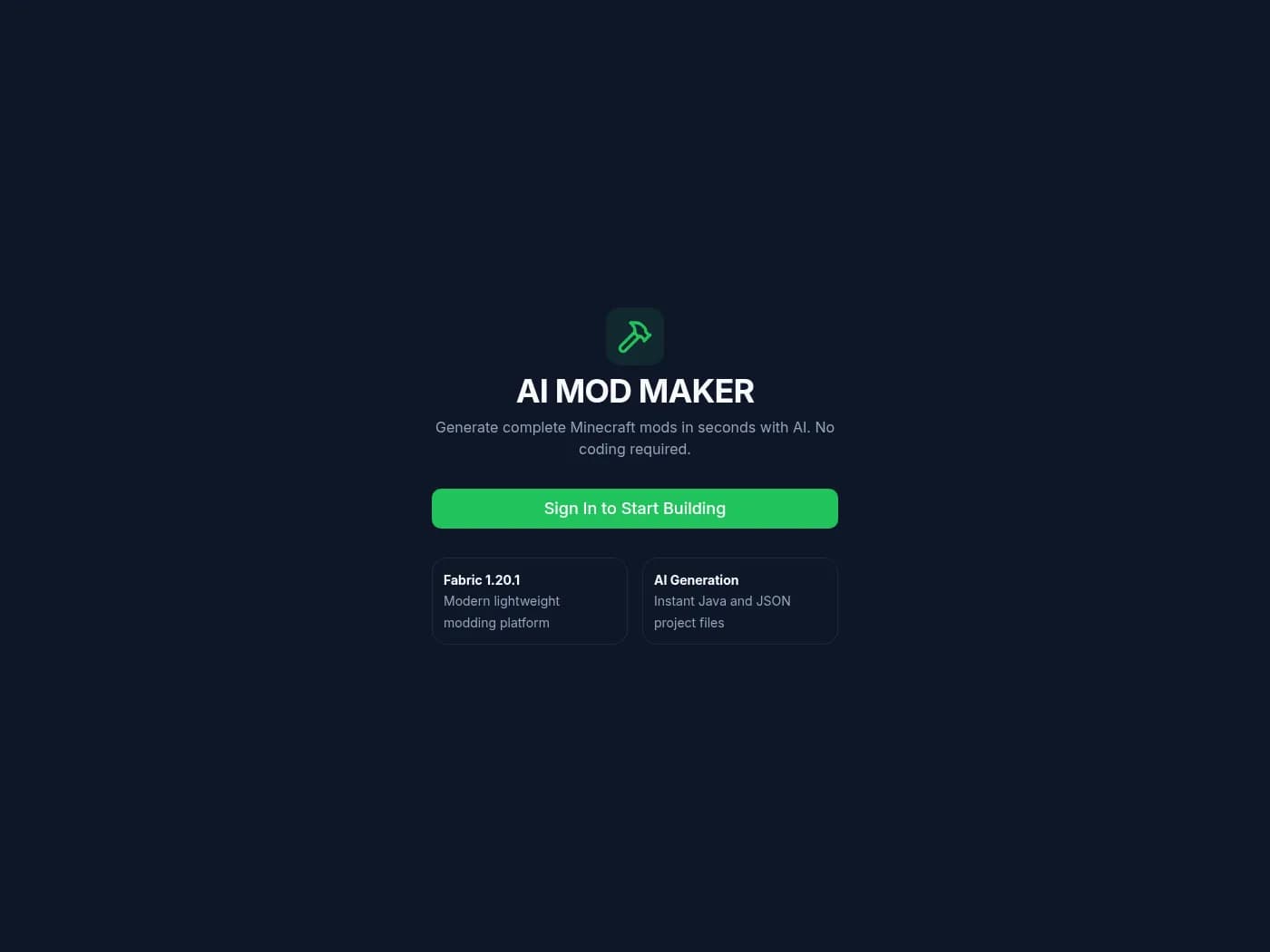 AI Minecraft Mod Maker