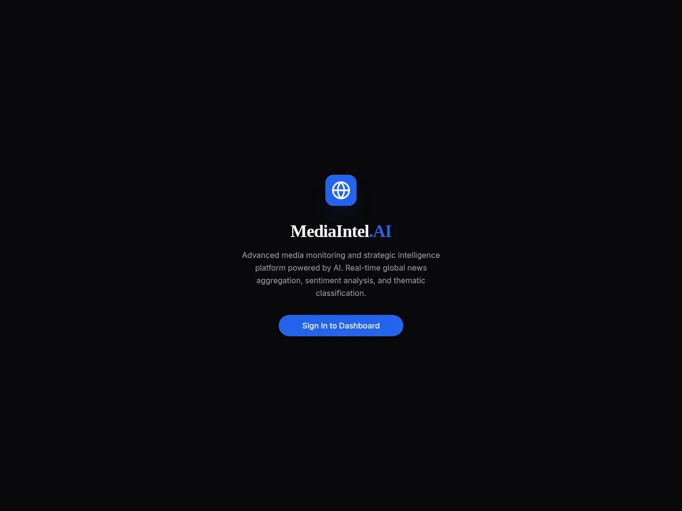 MediaIntel AI Dashboard