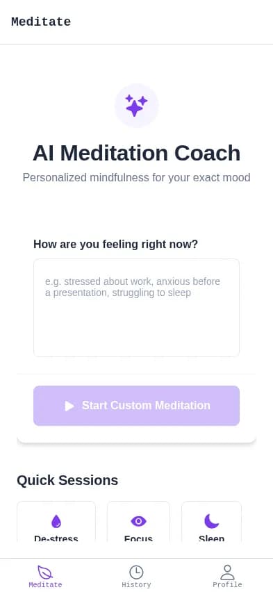 AI Meditation Coach