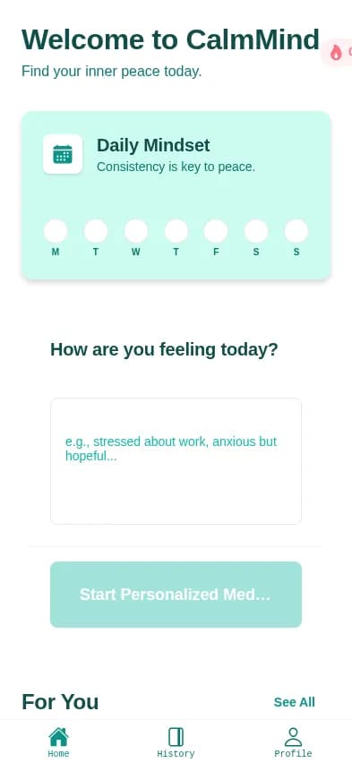 CalmMind AI Meditation