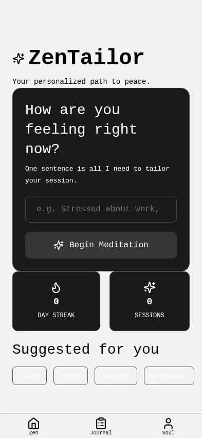 ZenTailor AI Meditations