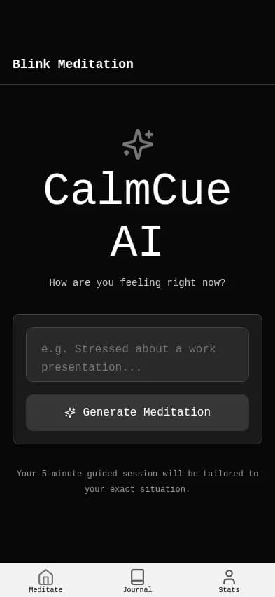 CalmCue AI Meditation