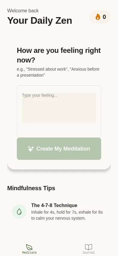 Mindful AI Meditations