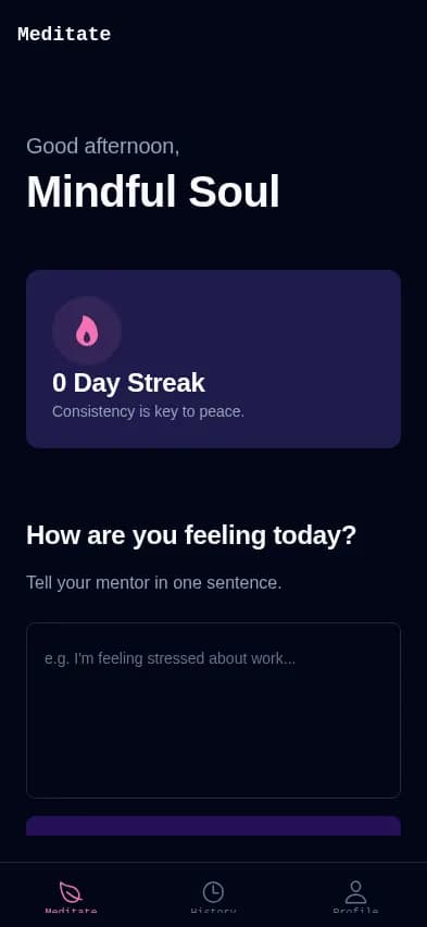 AI Meditation Mentor