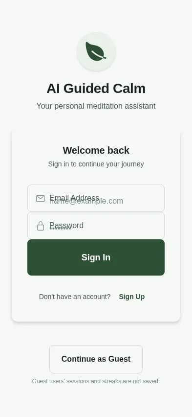 AI Guided Calm