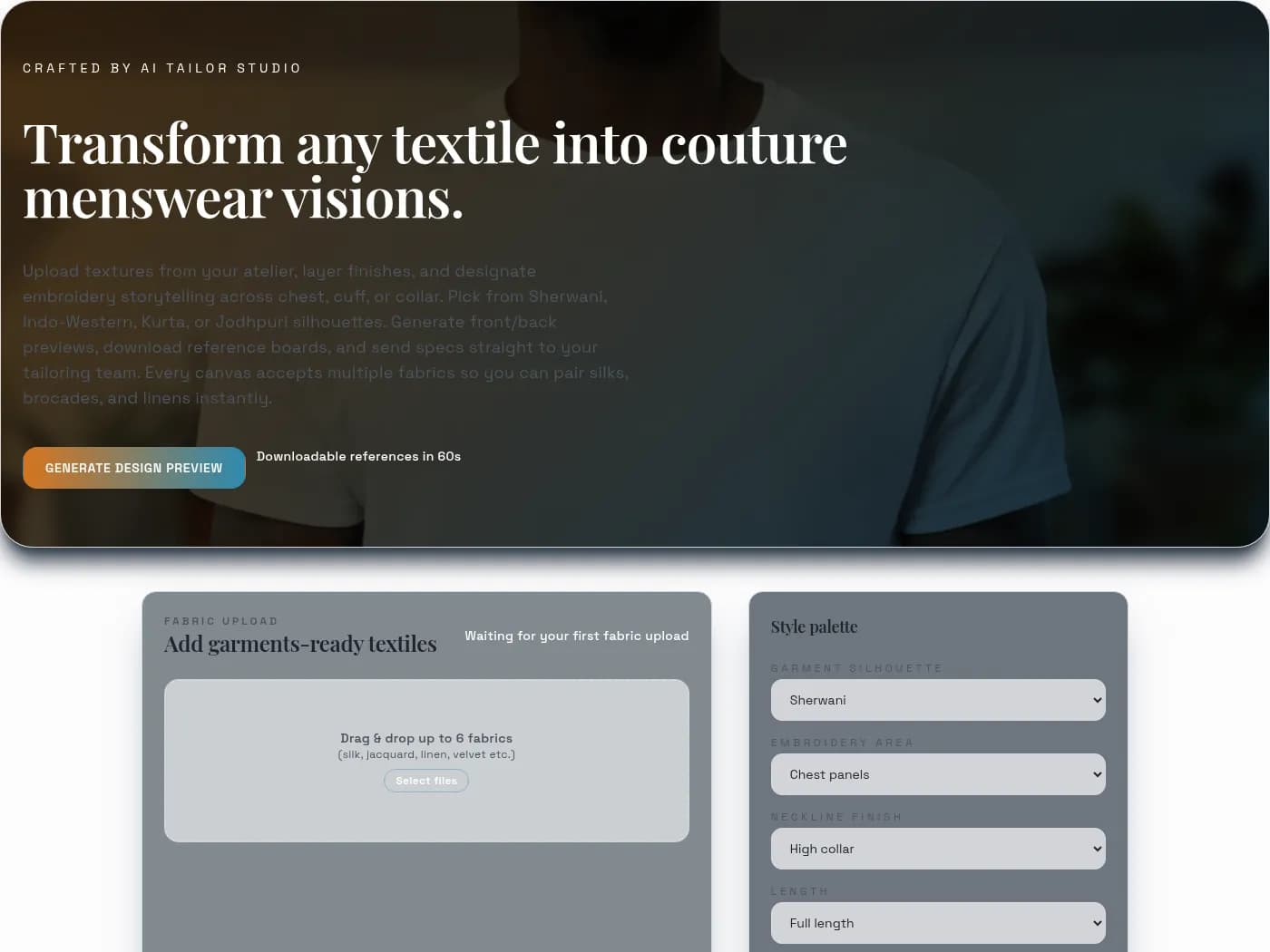 AI Menswear Designer