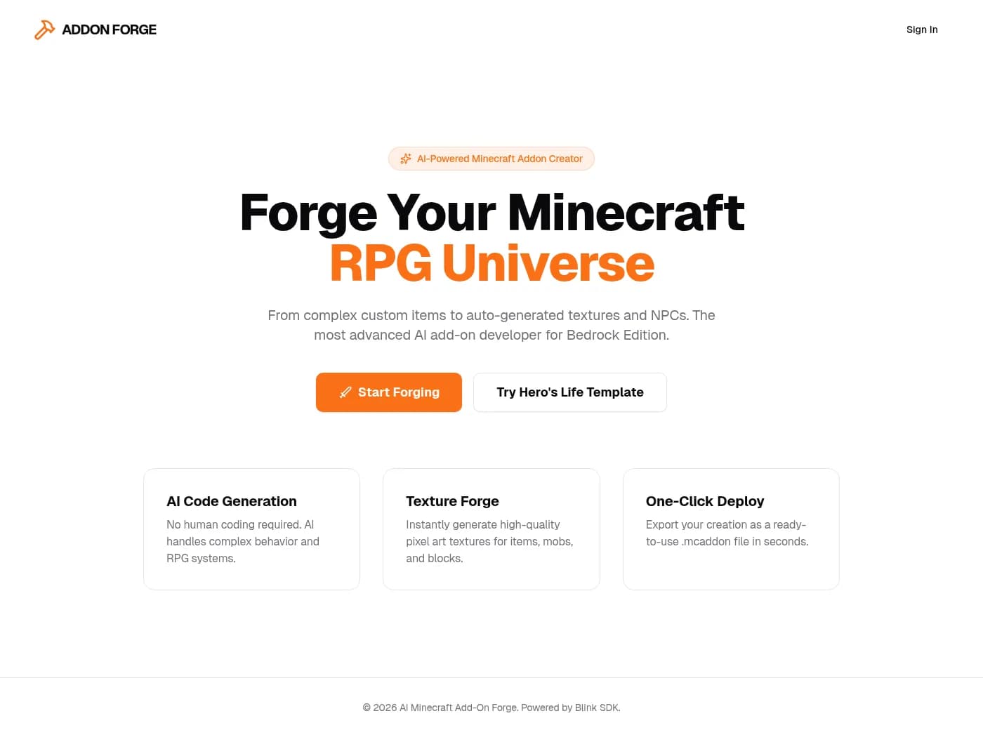 AI Minecraft Add-On Forge
