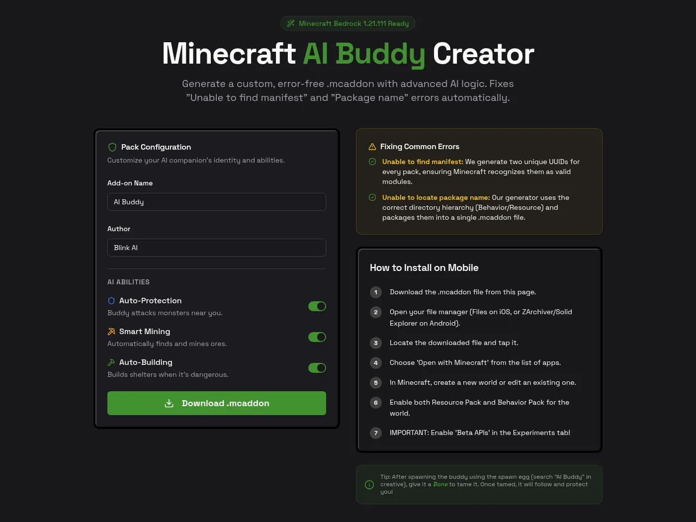AI Minecraft Buddy