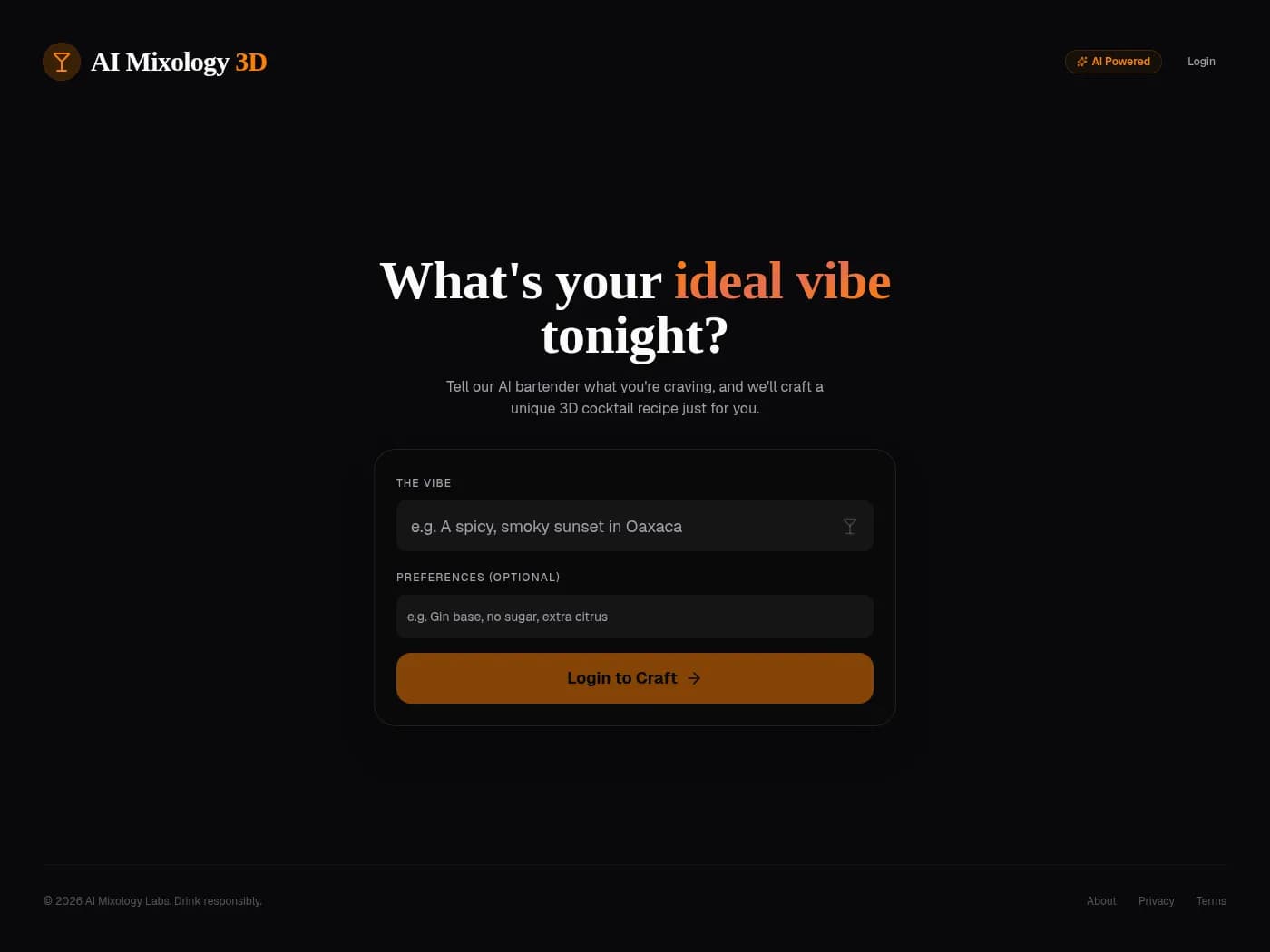 AI Mixology 3D
