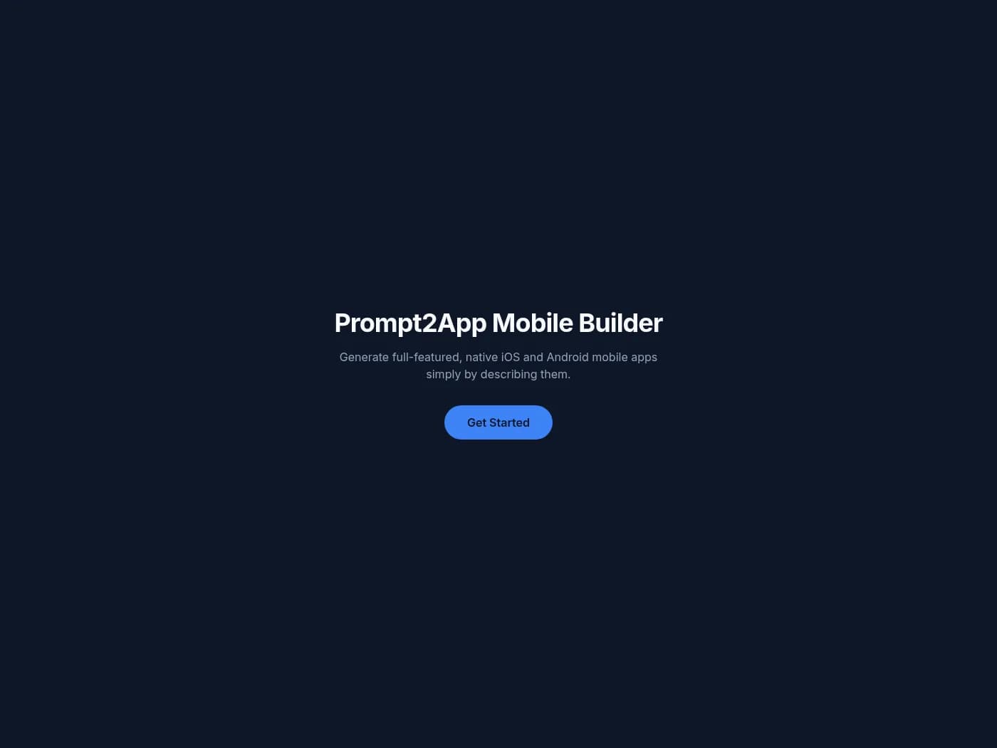 Prompt2App Mobile Builder