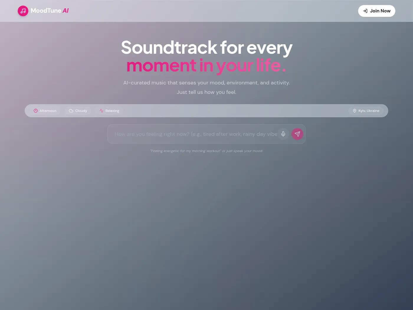 MoodTune AI Player