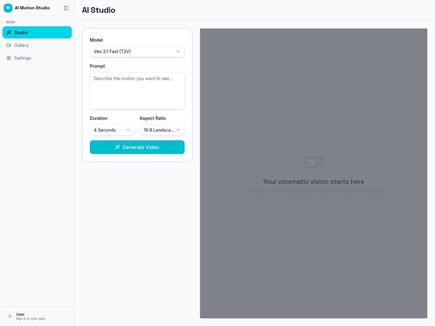 AI Motion Studio