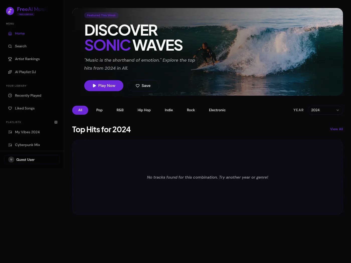 FreeAI Music Explorer