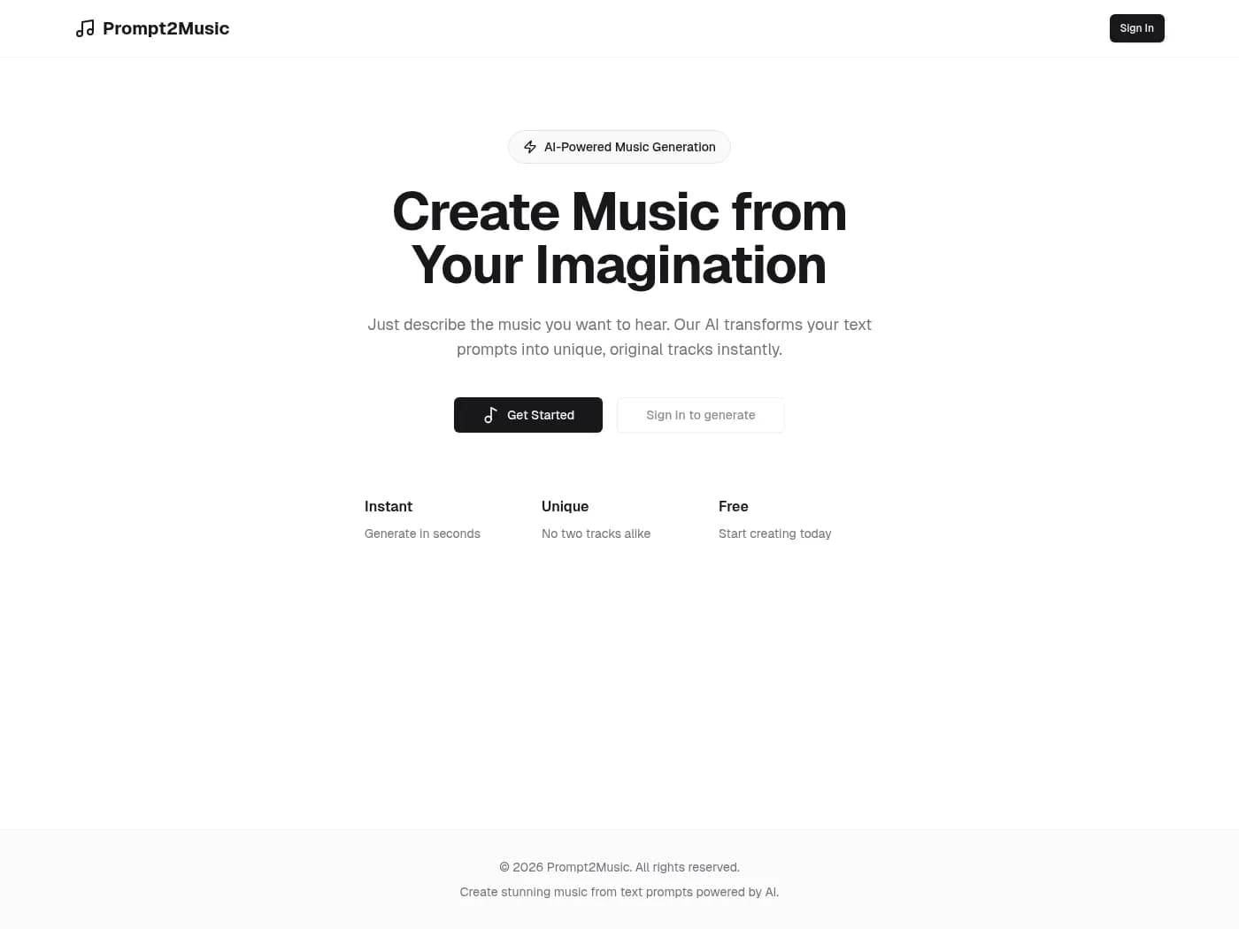 Prompt2Music