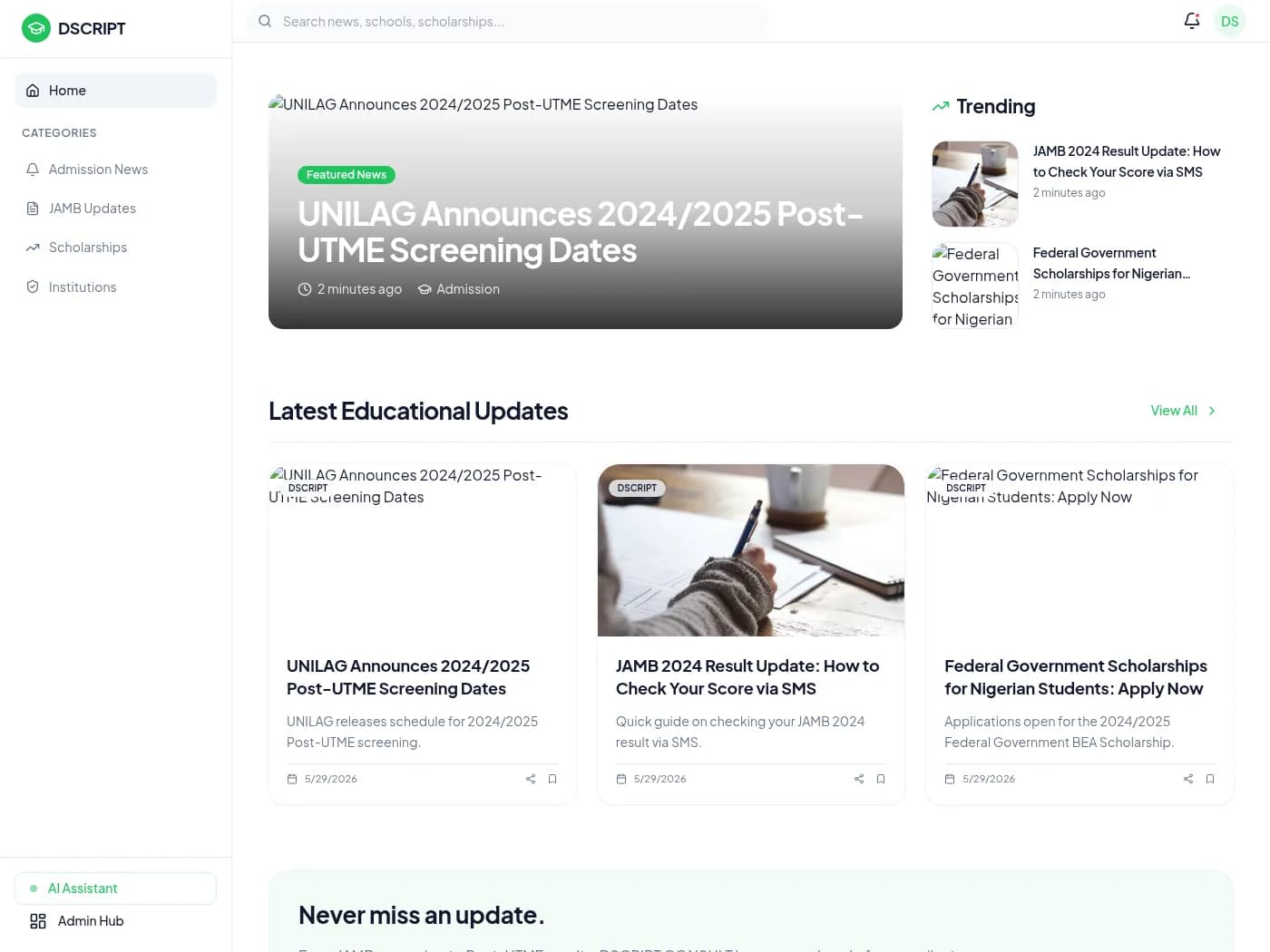 DSCRIPT CONSULT News Hub