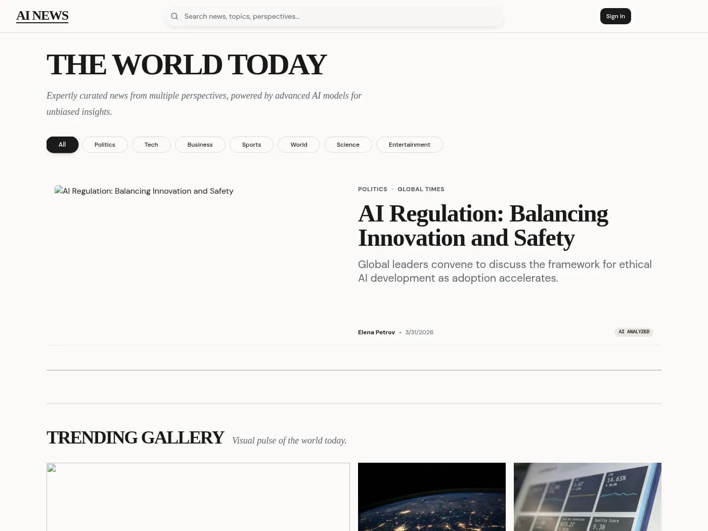 AI Newspaper Reader