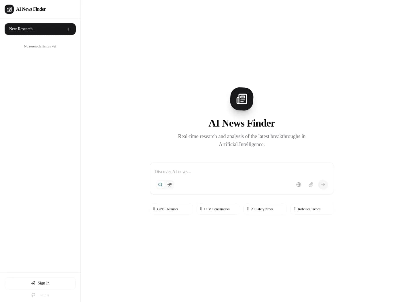 AI News Finder
