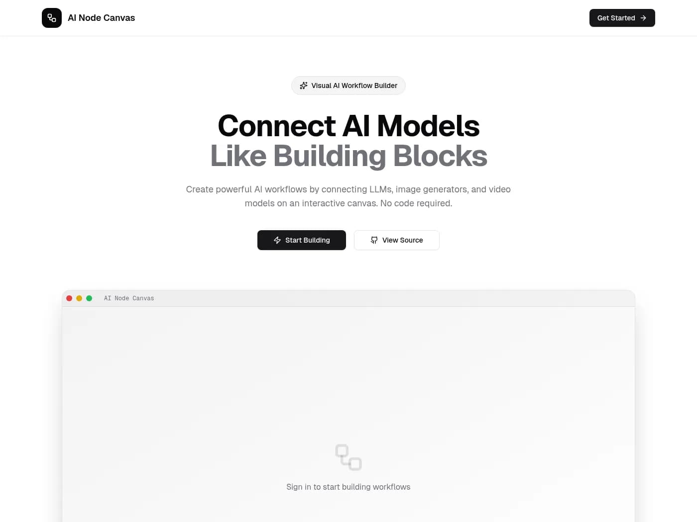 AI Node Canvas