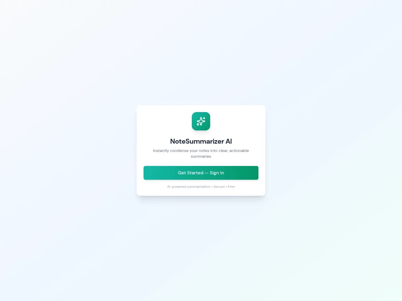 NoteSummarizer AI