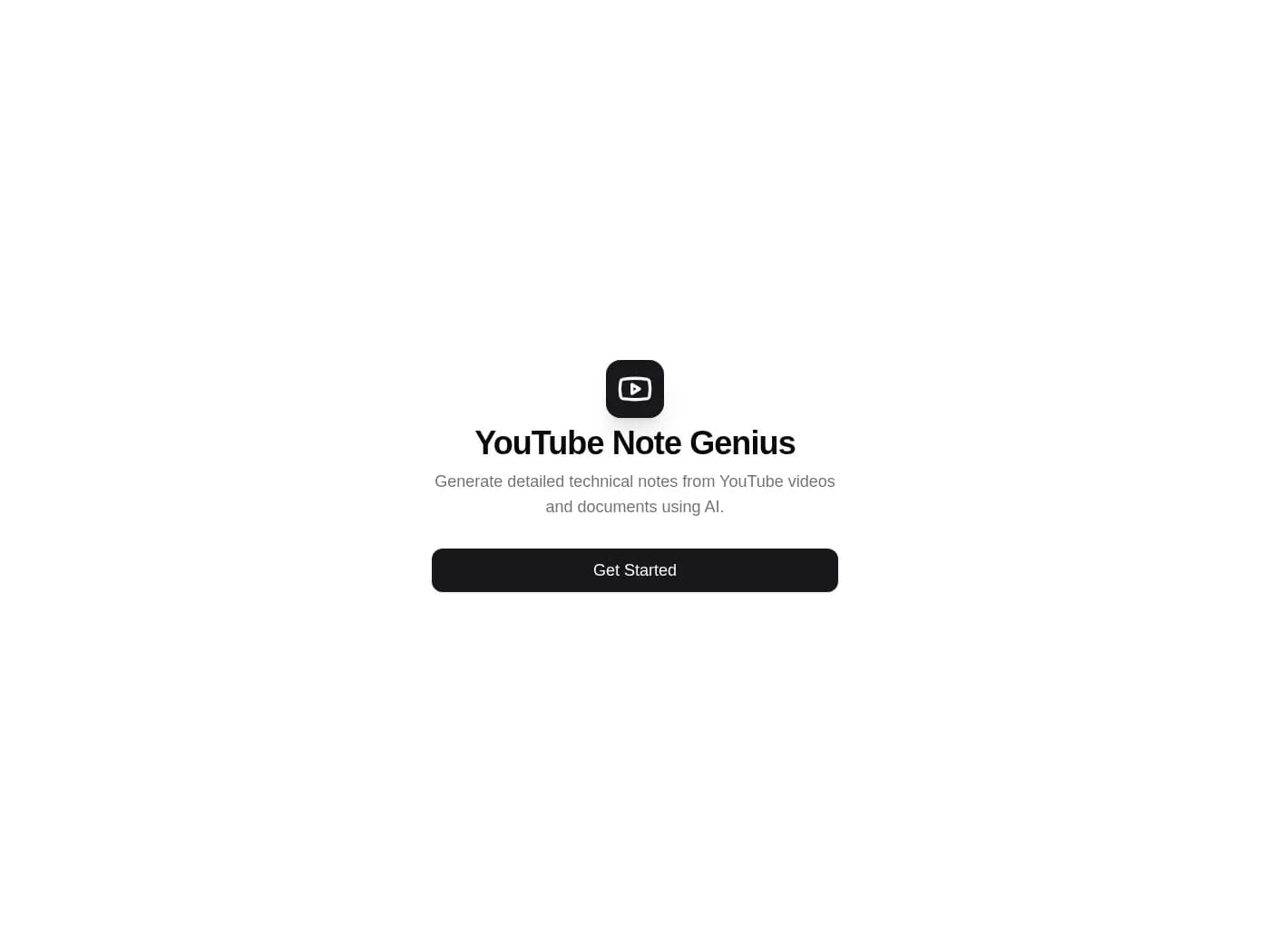 YouTube Note Genius