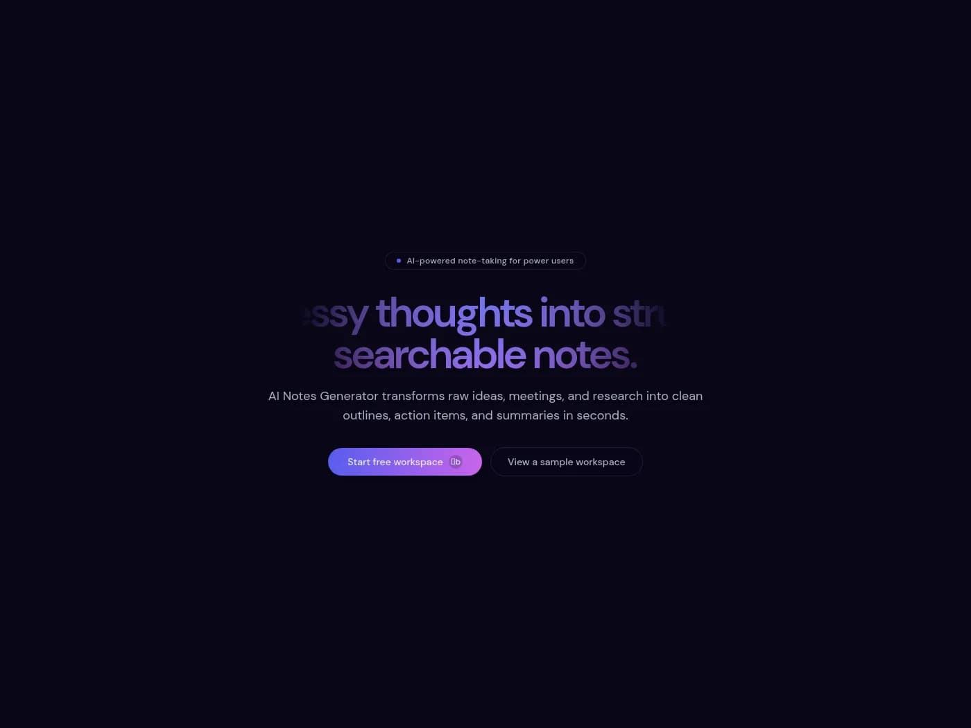 AI Notes Generator SaaS