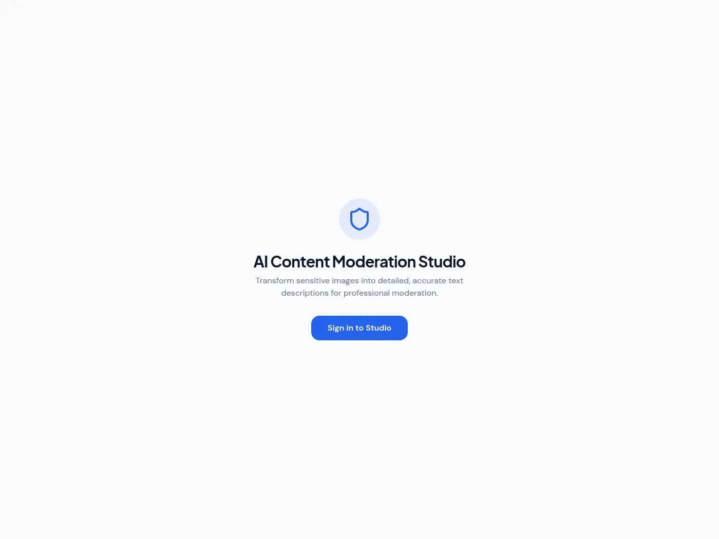 AI Content Moderation Studio