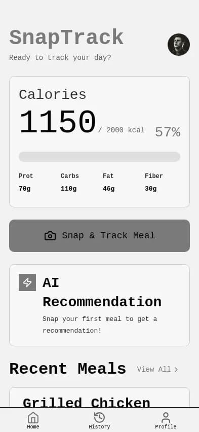 SnapTrack Nutrition App